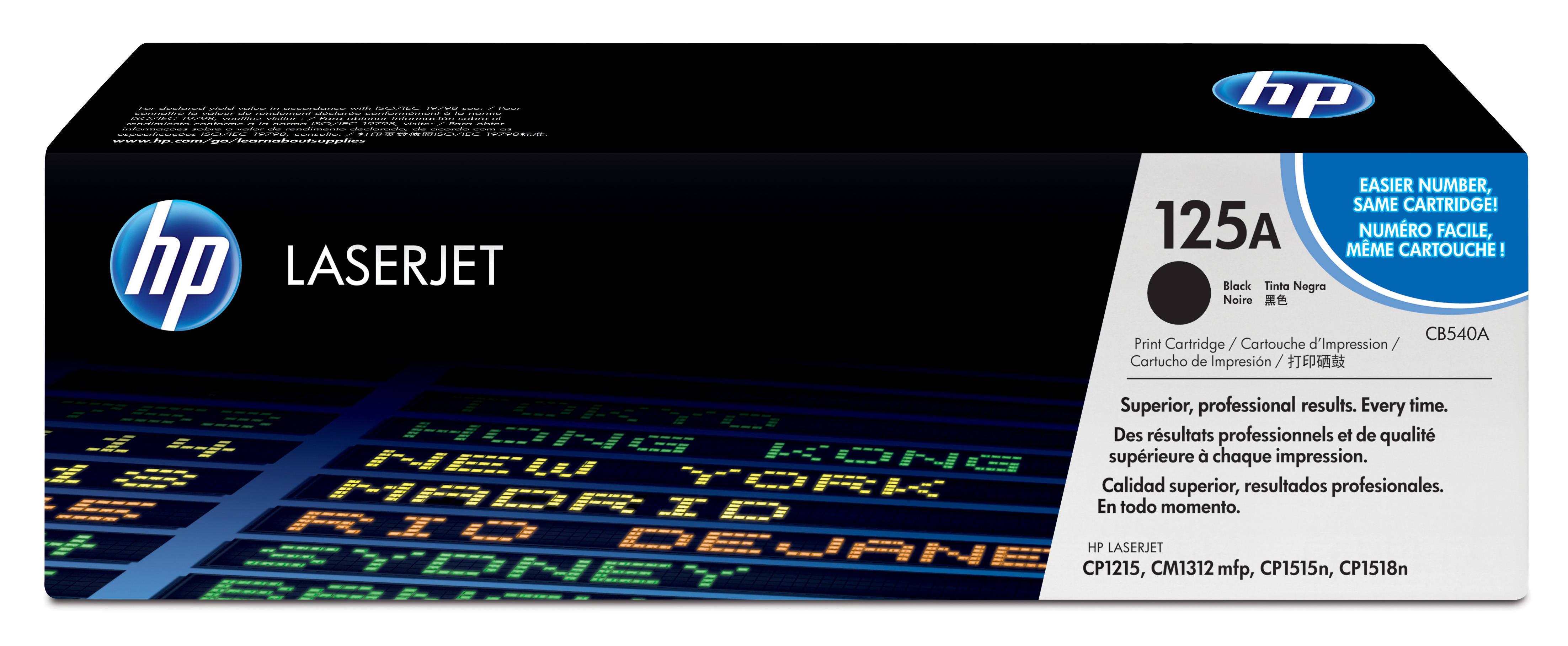 Toner HP CB540A 125A 2,2K svart, endast 786 kr