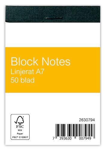 Block Perforerat A7, linjerat, 60g, 10st, endast 10,88 kr