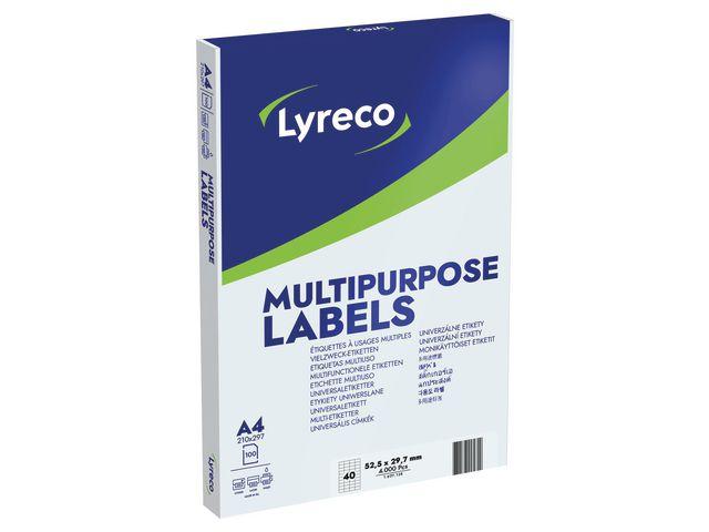 Etikett LYRECO 52,5x29,7mm 4000/FP, endast 64 kr