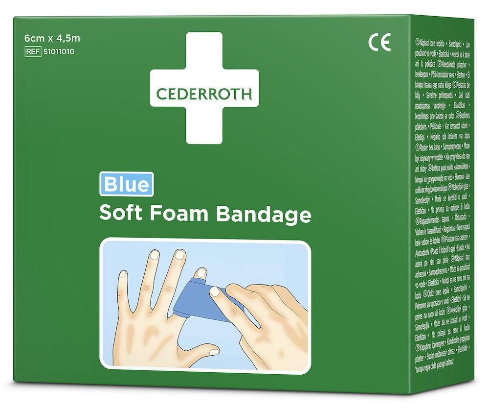 Plåster CEDERROTH SoftFoam 6cmx4,5m blå, endast 111 kr