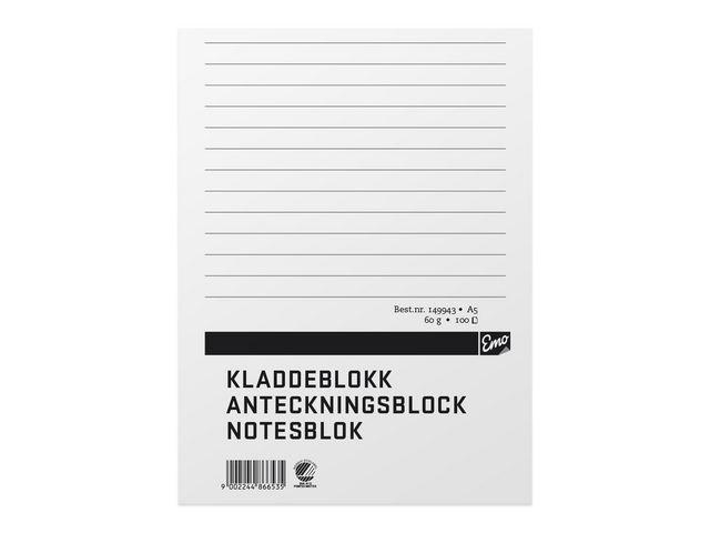 Anteckningsblock A5 100 blad linj TF, endast 24 kr