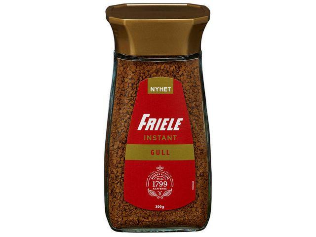 Kaffe FRIELE instant Gull glass 200g, bare 95 kr